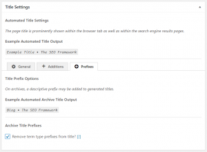 How do I remove archive title-prefixes • The SEO Framework · KB